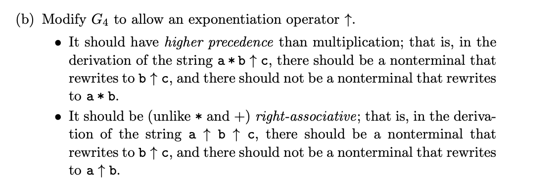 Solved Arithmetic expressions. Consider the grammar G4 (page | Chegg.com