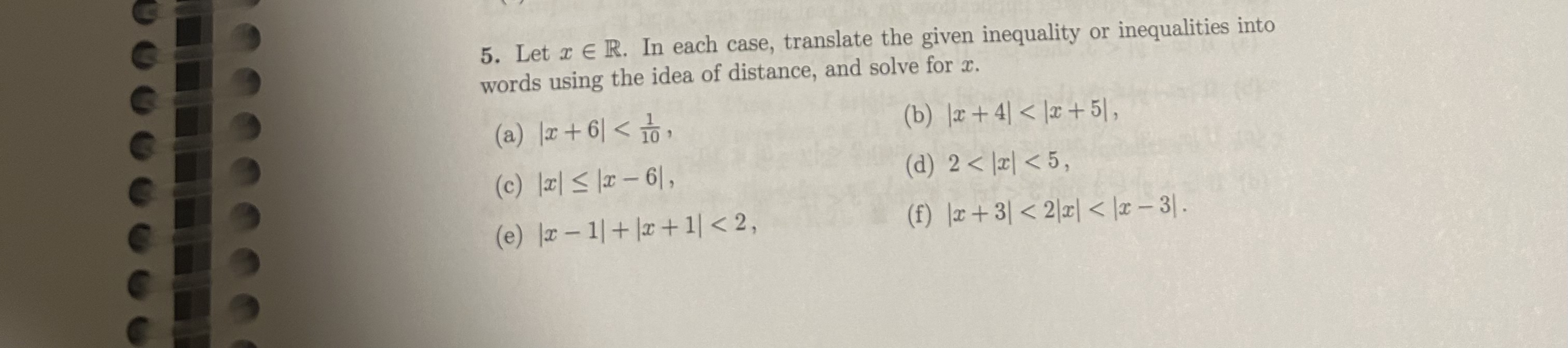 Solved Let xinR. In each case, translate the given | Chegg.com