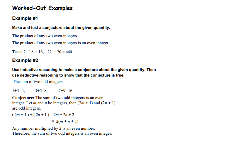 Solved Inductive Reasoning Recall that conjecture is an | Chegg.com