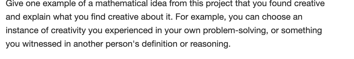 Solved Give one example of a mathematical idea from this | Chegg.com