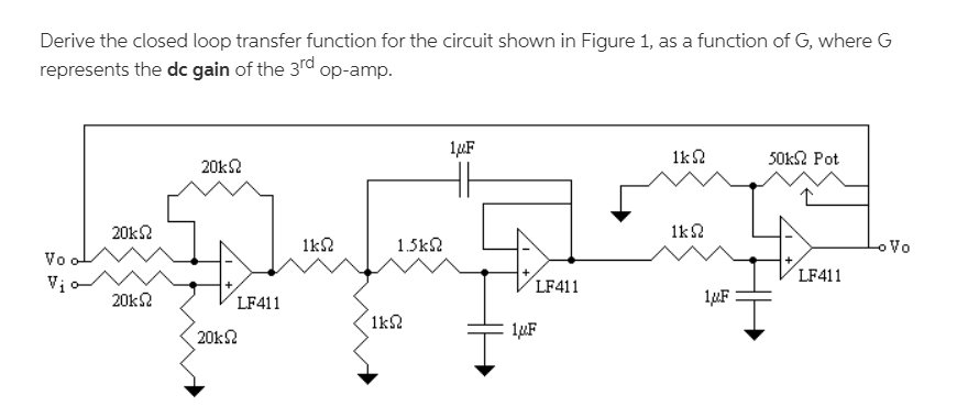Solved Derive the closed loop transfer function for the | Chegg.com