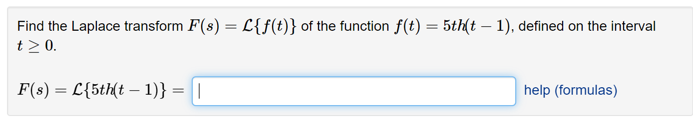 Solved Find the Laplace transform F(s)=L{f(t)} of the | Chegg.com