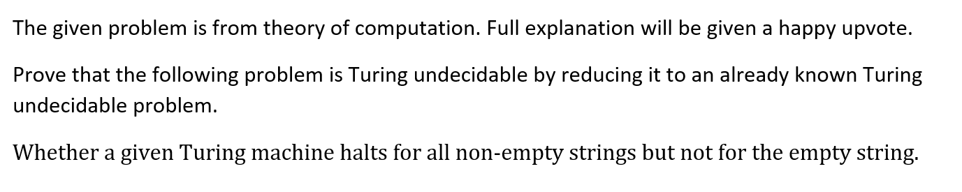 Solved The given problem is from theory of computation. Full | Chegg.com