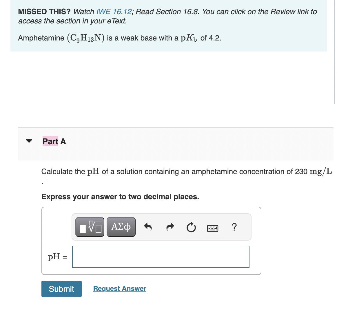 Solved MISSED THIS? Watch IWE 16.12; Read Section 16.8. You | Chegg.com