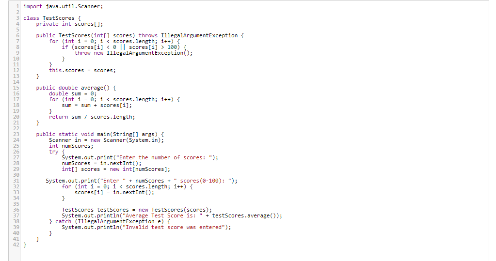 Solved Write A Class Named Testscores The Class Constructor