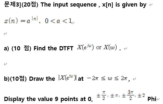 Solved 1113](20) The input sequence , x[n] is given by a(n) | Chegg.com