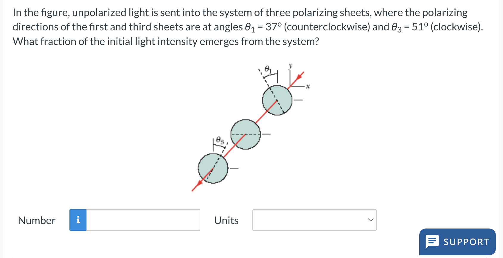 Solved In the figure, unpolarized light is sent into the | Chegg.com