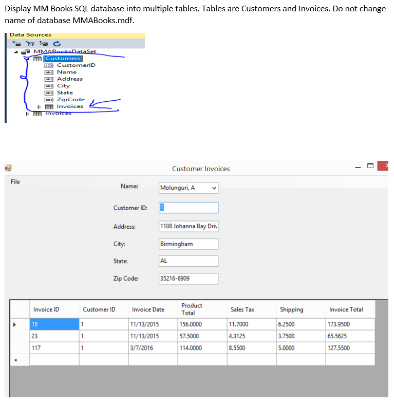 Solved Display MM Books SQL database into multiple tables. | Chegg.com