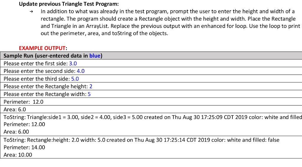 Solved GeometricObject Abstract class name is italicized | Chegg.com