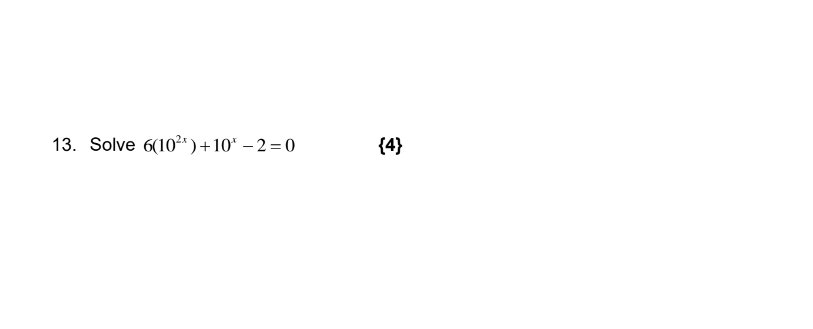 Solved 6(102x)+10x−2=0 | Chegg.com