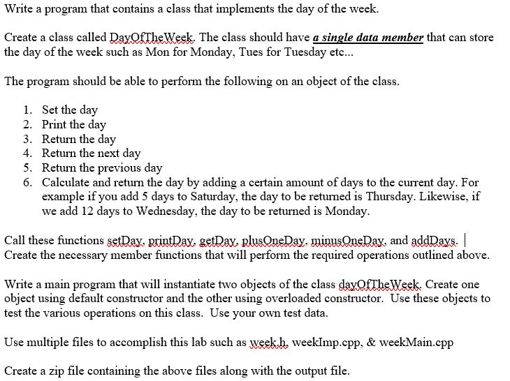 Solved Write a program that contains a class that implements | Chegg.com