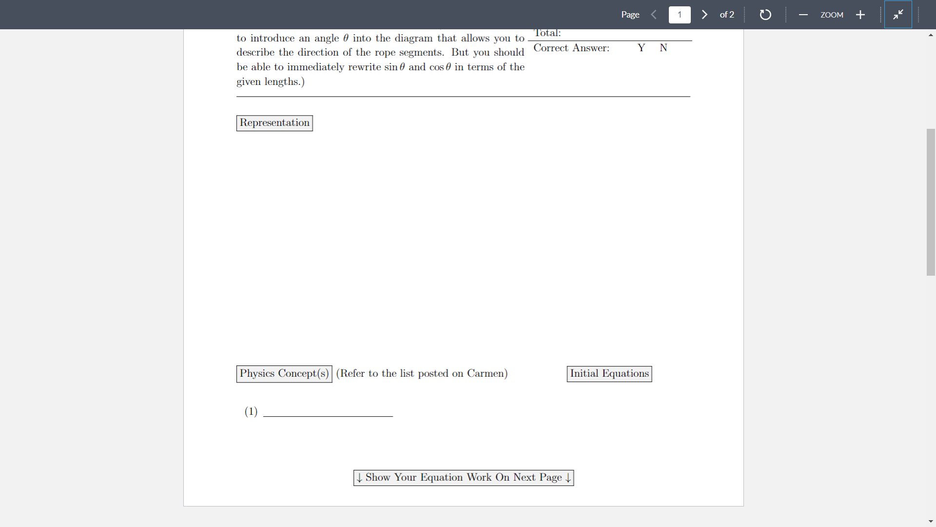 A piece of string is connected between two adjacent | Chegg.com