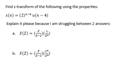 Solved Find z-transform of the following using the | Chegg.com