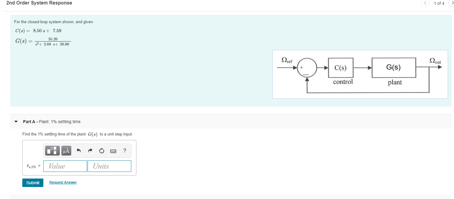 Solved 2nd Order System Response