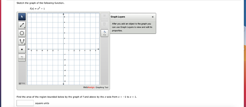 Solved Sketch the graph of the following function. f(x)=x2−1 | Chegg.com