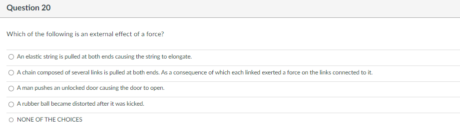 Solved Question 20 Which of the following is an external | Chegg.com