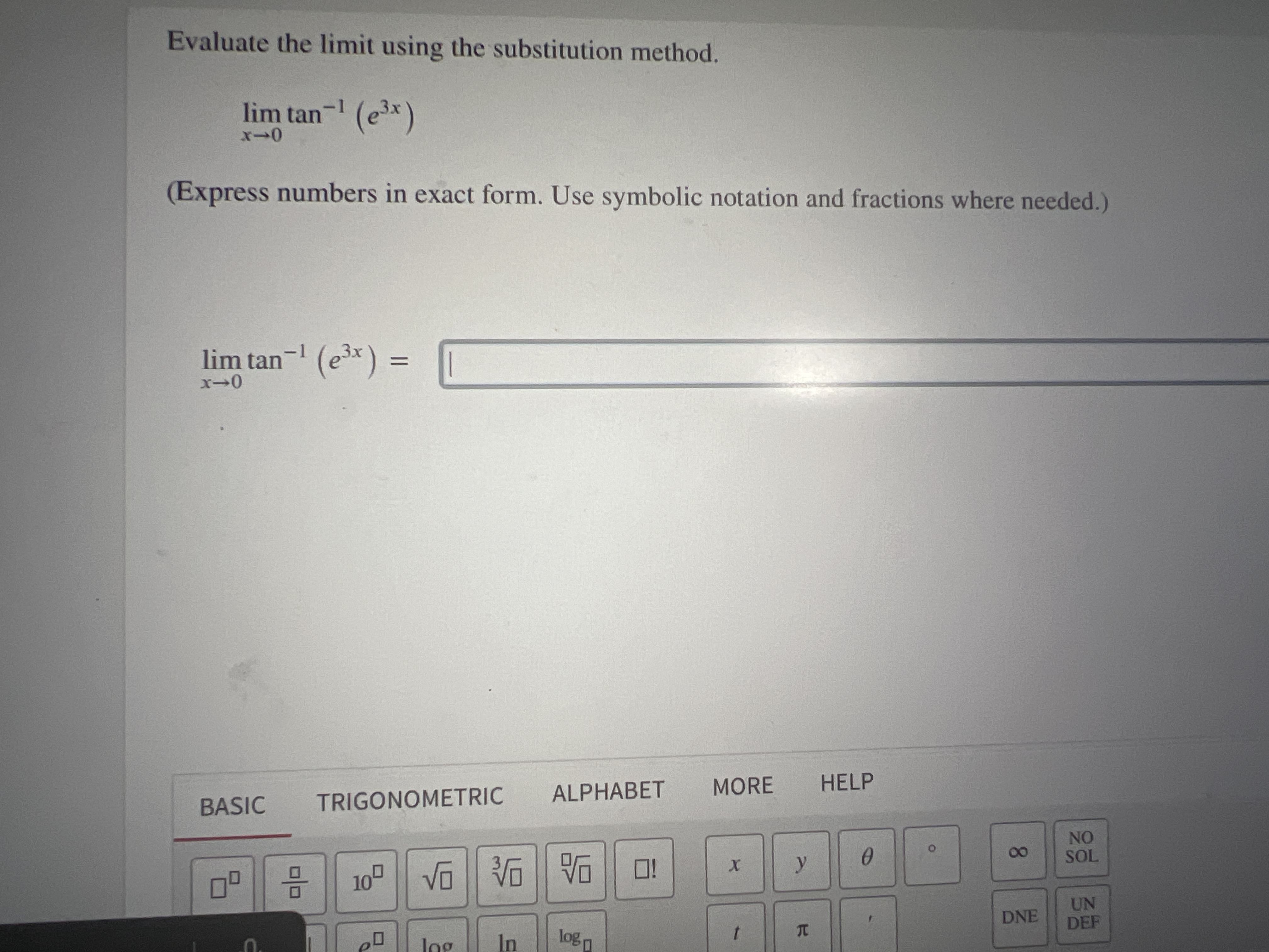 Solved Evaluate the limit using the substitution | Chegg.com