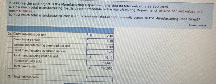 Solved How do I find: Total indirect costs? | Chegg.com