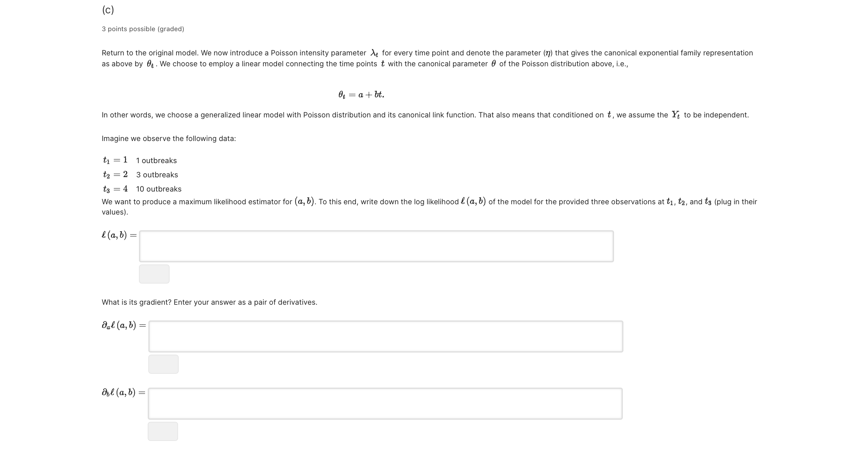 Solved 3 points possible (graded) as above by \\( | Chegg.com