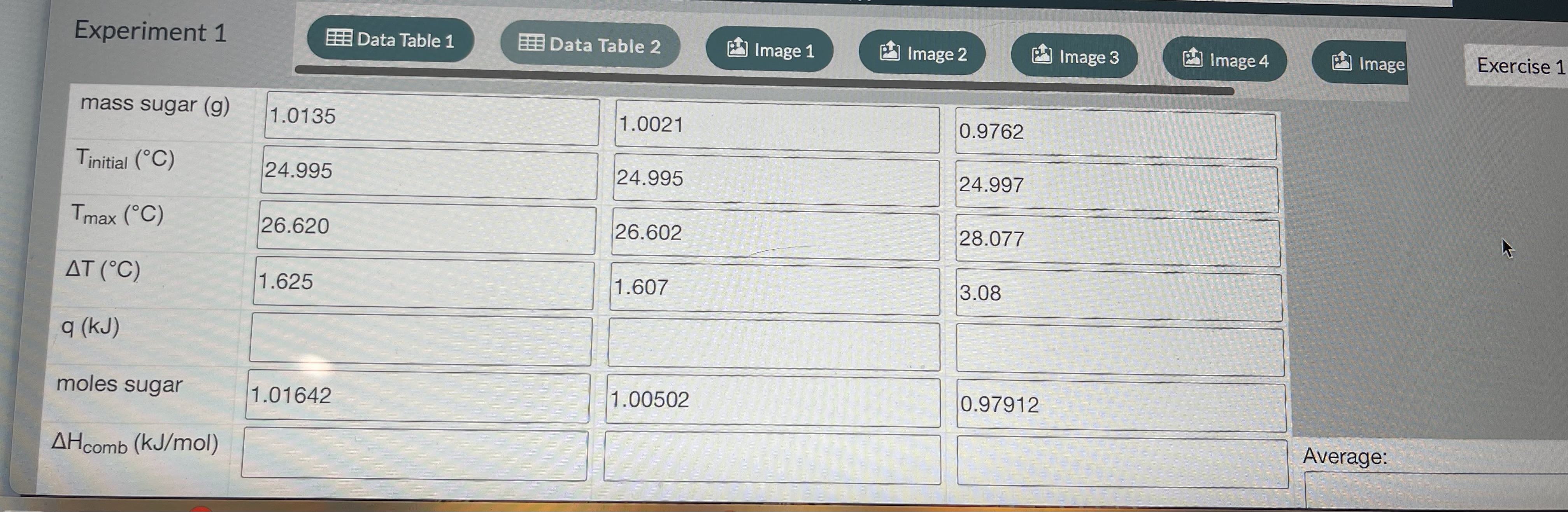 Solved I need help solving to find q(kJ) and (kJ/mol) for | Chegg.com