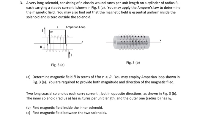 Solved 3. A very long solenoid, consisting of n closely | Chegg.com