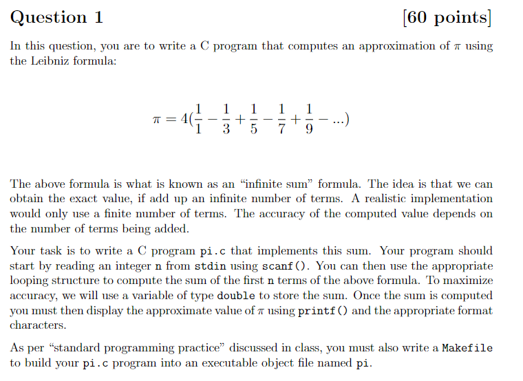 Solved In this question, you are to write a C program that | Chegg.com