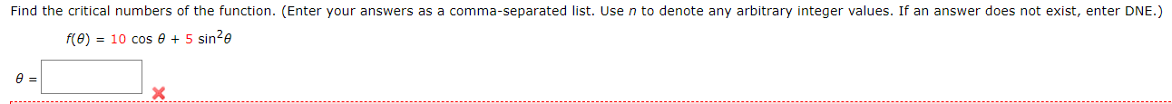 Solved Find the critical numbers of the function. (Enter | Chegg.com