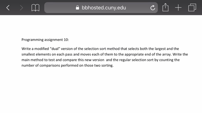 Solved a bbhosted.cuny.edu Programming assignment 10: Write | Chegg.com