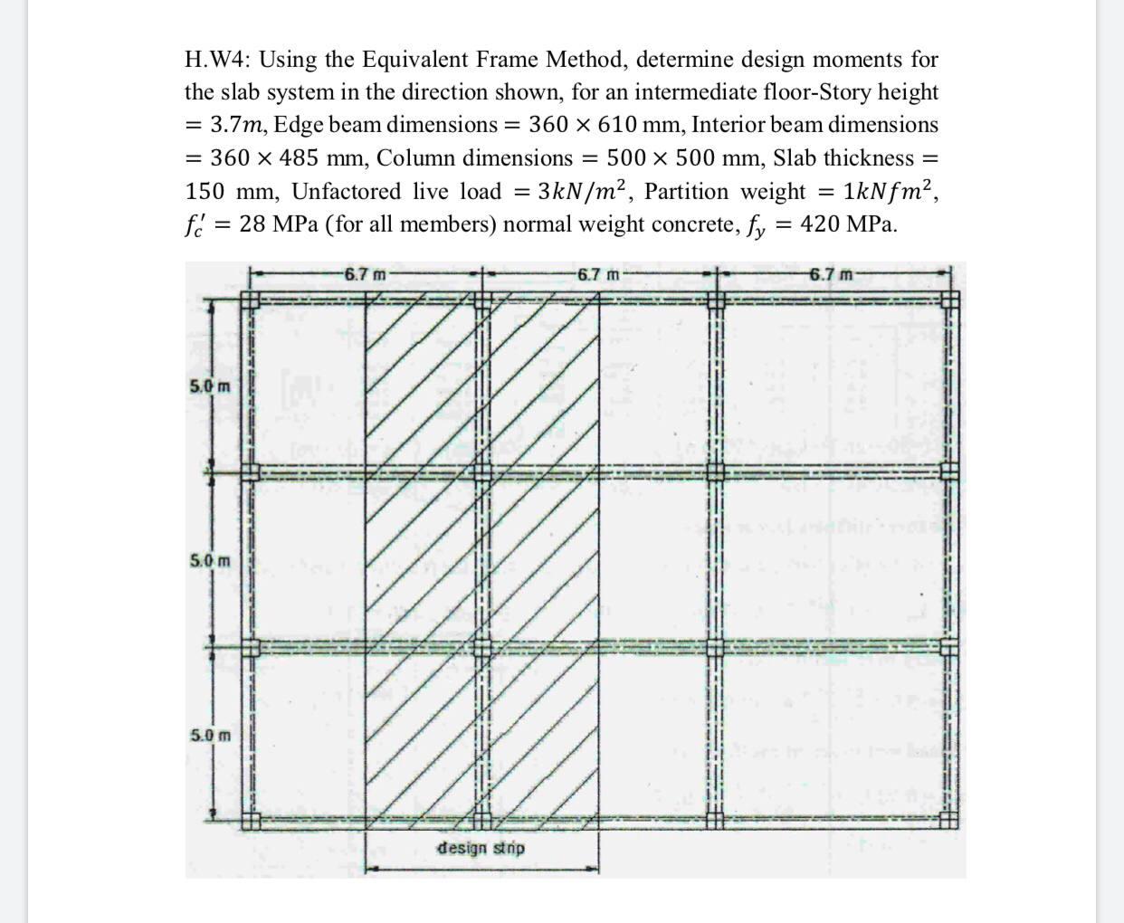 Solved H.W4: Using the Equivalent Frame Method, determine | Chegg.com