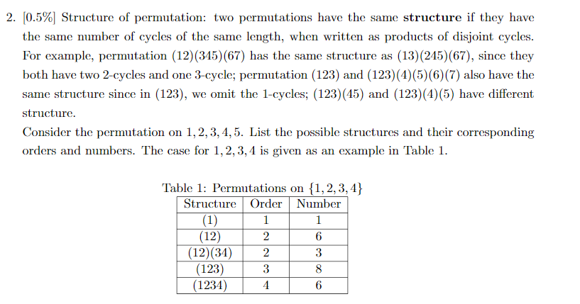 Solved 2 105 Structure Of Permutation Two Permutations 4520