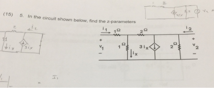 Solved In the circuit shown below, find the z-parameters | Chegg.com