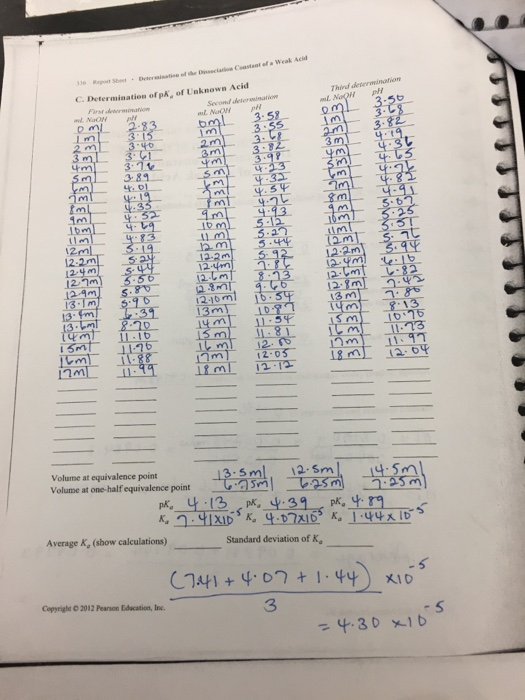 Laboratory Experiments 337 D. Concentration of | Chegg.com
