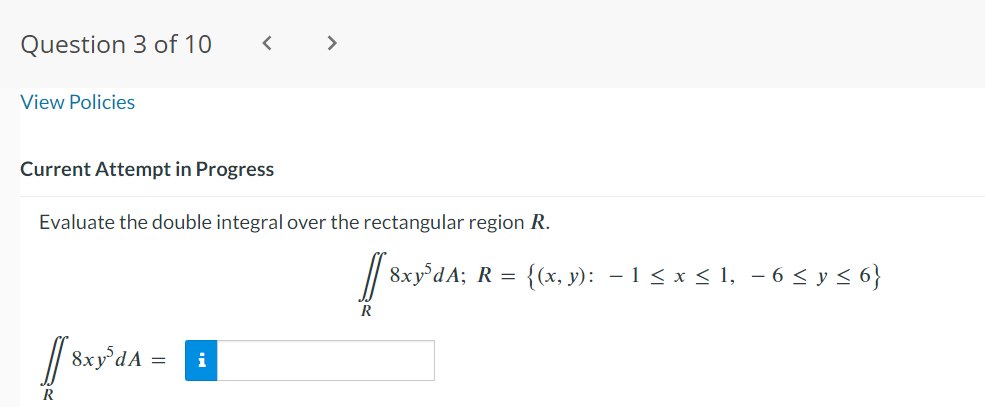Solved Evaluate the double integral over the rectangular | Chegg.com