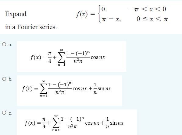 Solved Expand in a Fourier series. | Chegg.com