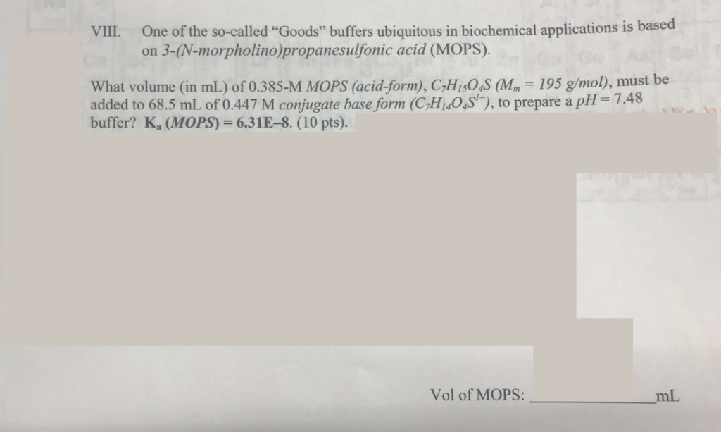 Solved One of the so-called "Goods" buffers ubiquitous in | Chegg.com