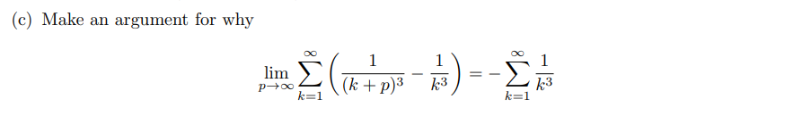 Solved (c) Make an argument for why | Chegg.com
