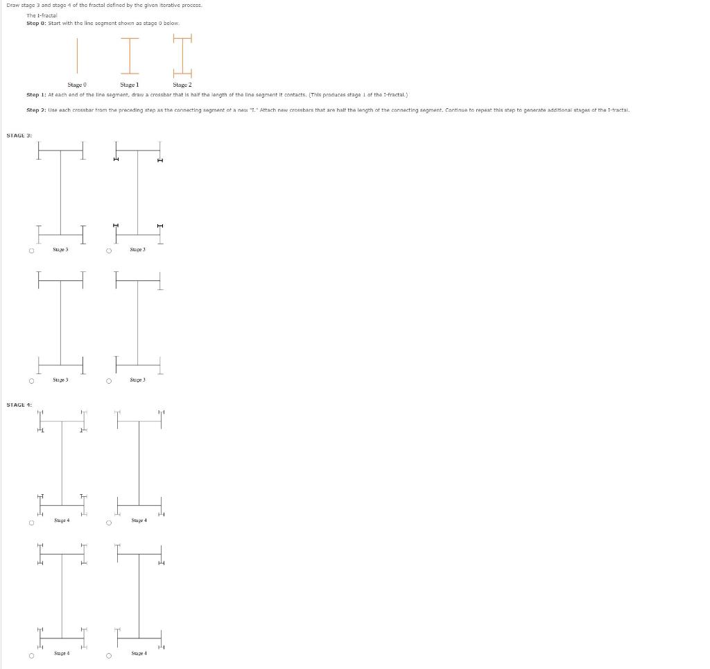 Solved Use an iterative process to draw stage 2 of the | Chegg.com