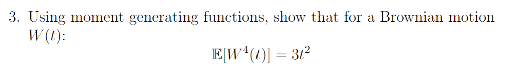 Solved 3· Using moment generating functions. show that for a | Chegg.com