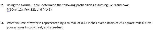 Solved 2. Using the Normal Table, determine the following | Chegg.com