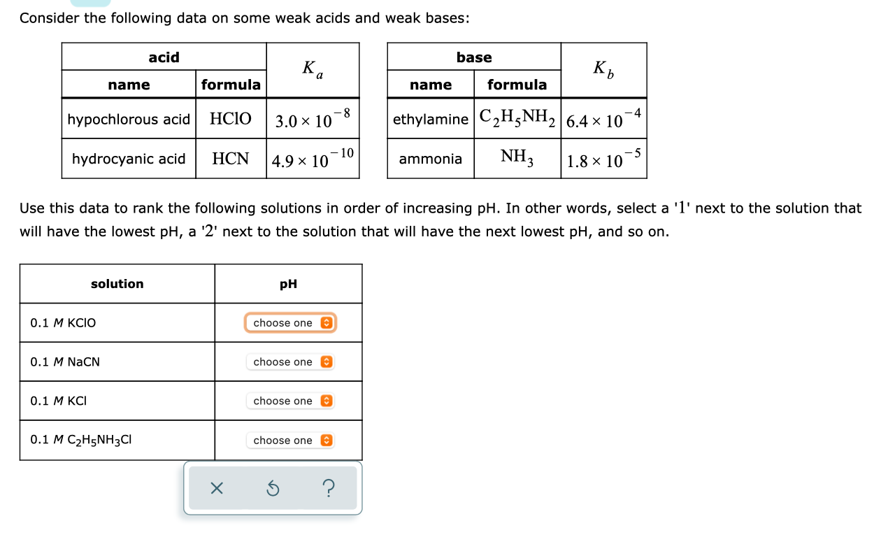 Solved Consider the following data on some weak acids and | Chegg.com