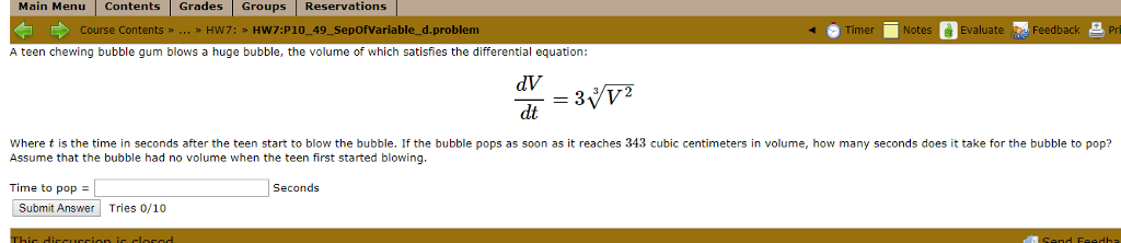 Solved Main Menu Contents Grades Groups Reservations HW7: | Chegg.com
