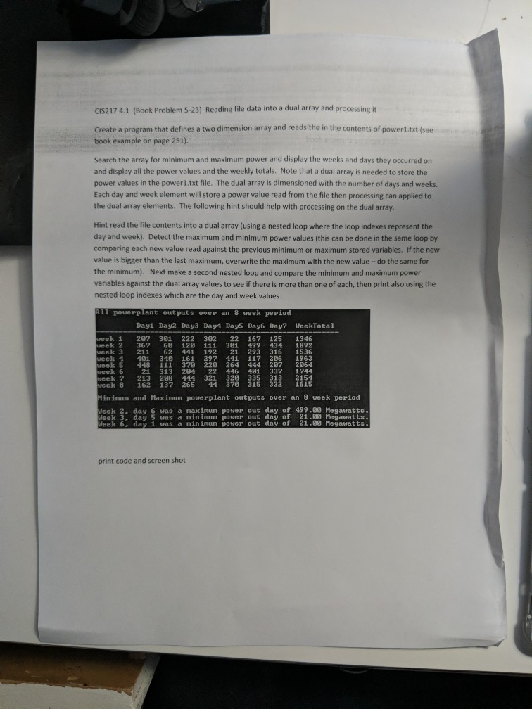 Solved CIS217 4.1 (Book Problem 5-23) Reading file data into | Chegg.com