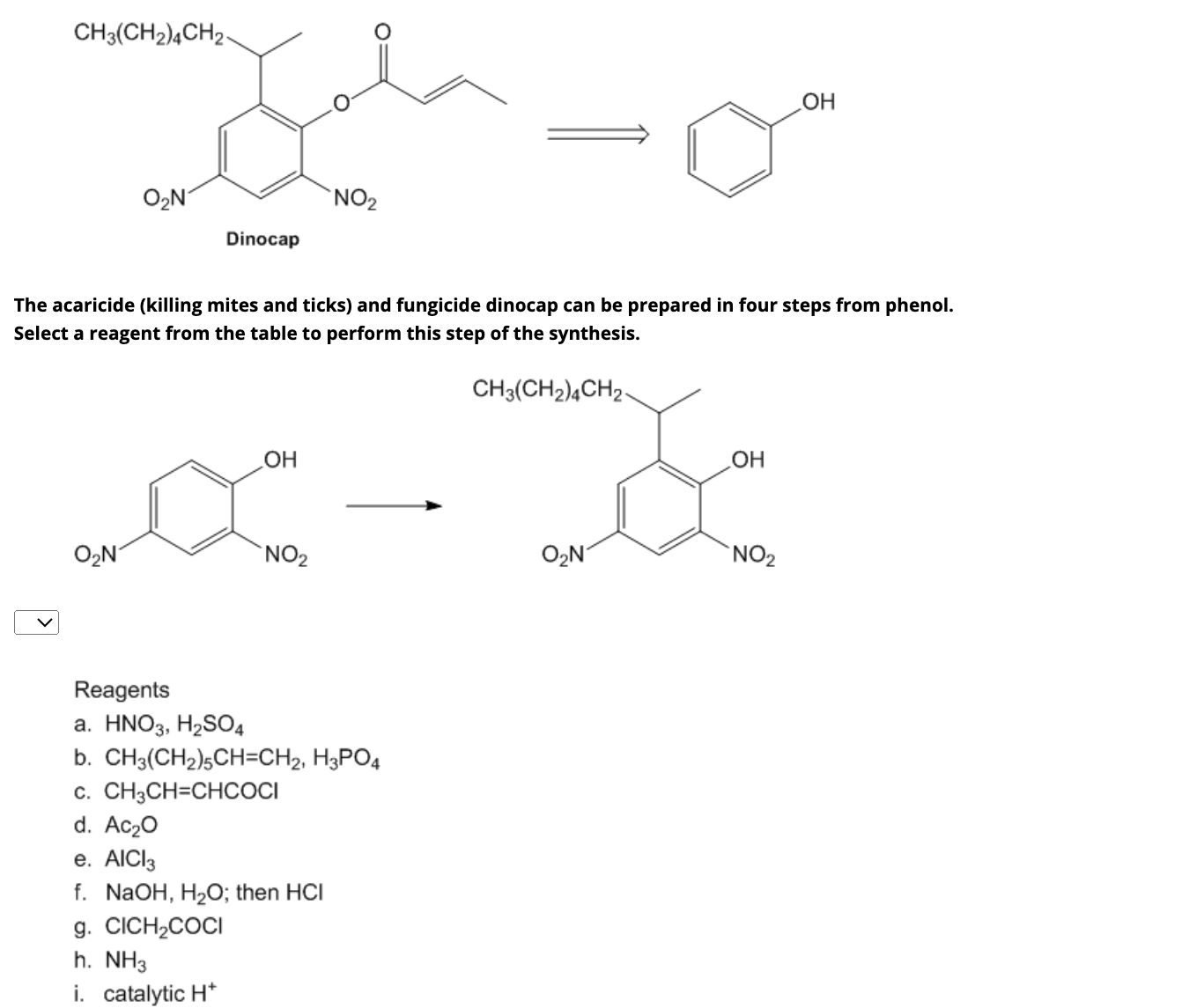Solved Dinocap The acaricide (killing mites and ticks) and | Chegg.com