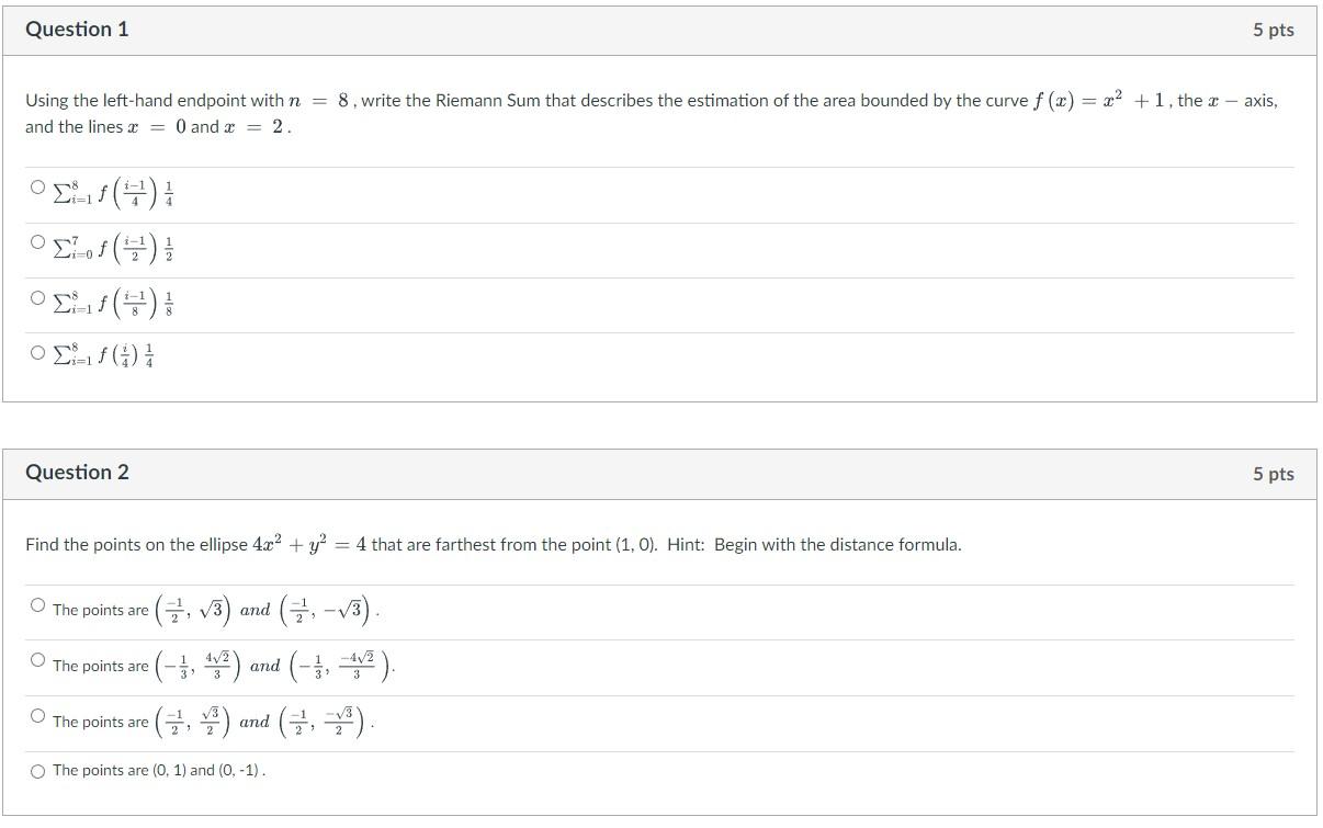 Solved Using the left-hand endpoint with n=8, write the | Chegg.com