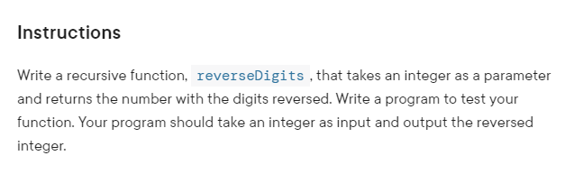 Instructions Write a recursive function, that takes | Chegg.com