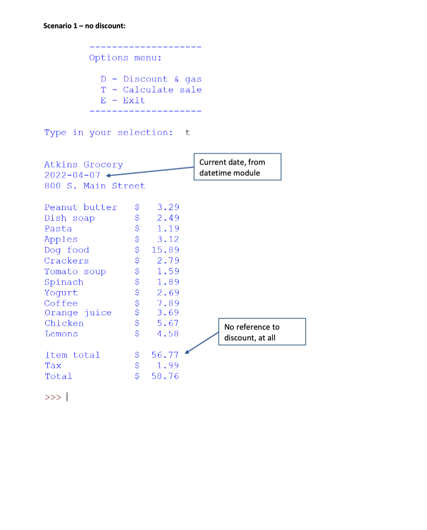 Code in python please. Also no import tkinter. The | Chegg.com