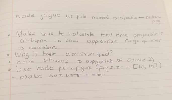 Write the code - Python Include velocity -x Velocity | Chegg.com