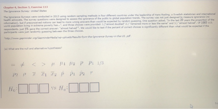 Solved Chapter 4, Section 3, Exercise 113 The Ignorance | Chegg.com