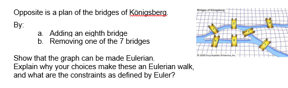 Solved Bridges of Opposite is a plan of the bridges of | Chegg.com