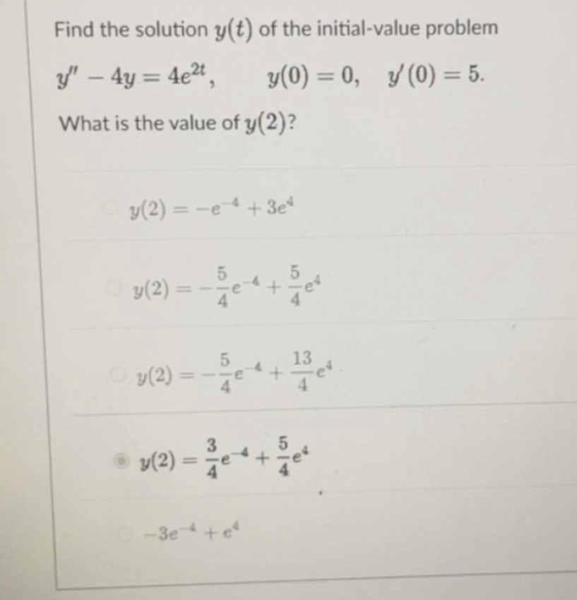 Solved Find the solution y(t) of the initial-value problem | Chegg.com